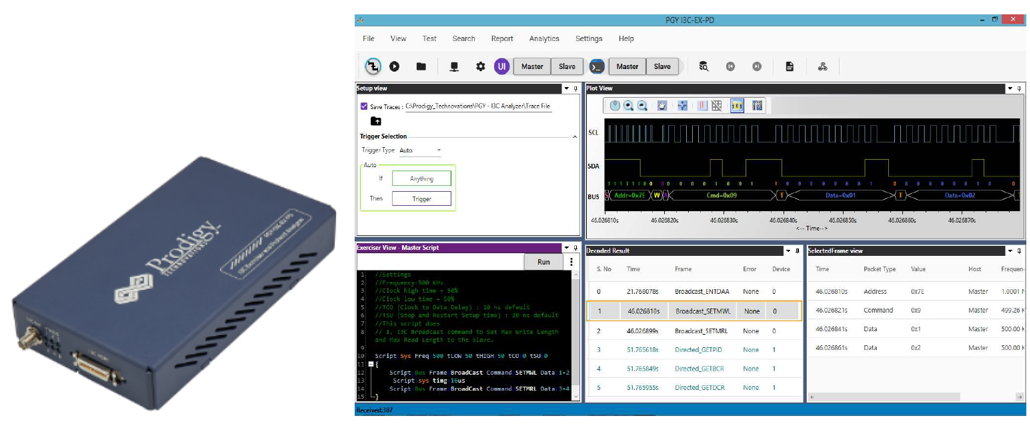 Prodigy I2C / I3C Protocol Analyzer and Exerciser - 誠芯技術股份有限公司